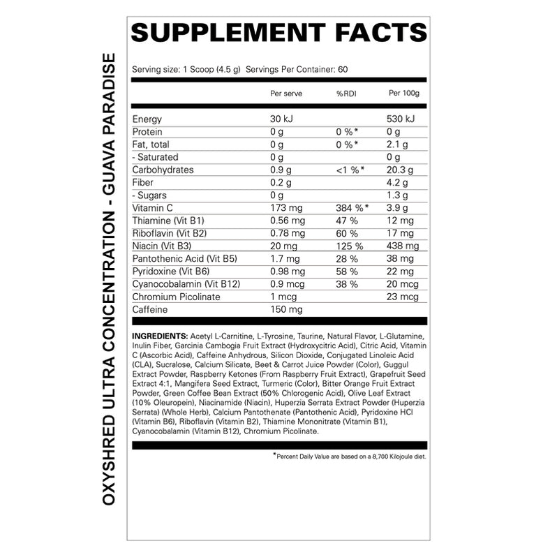 Oxyshred - EHP Labs | Unchained Supps Australia — Unchained Supplements