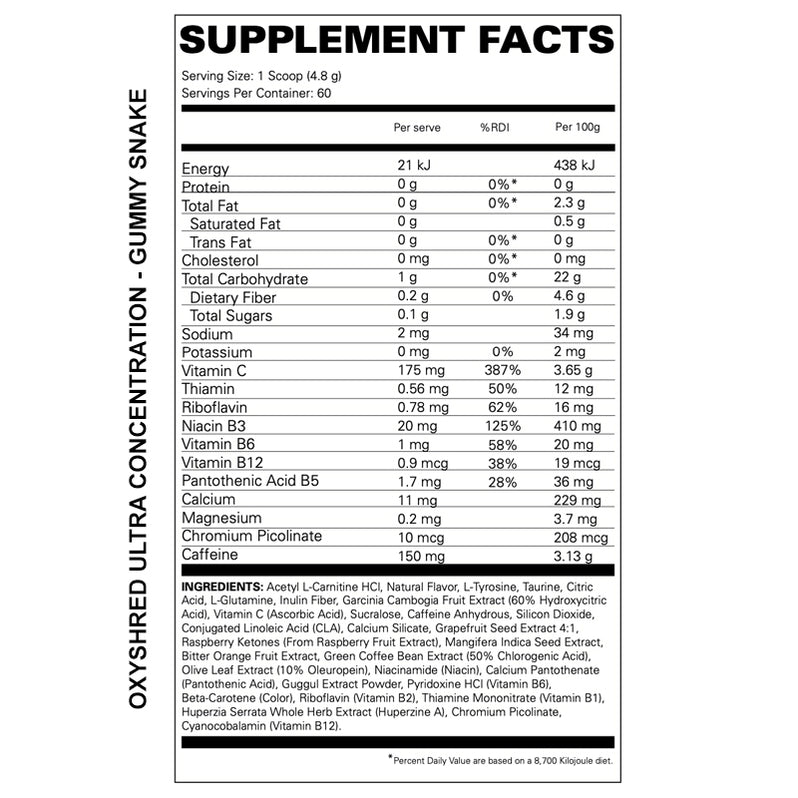 Oxyshred - EHP Labs | Unchained Supps Australia — Unchained Supplements